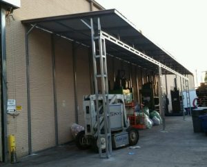 #125 Large Lean-to On Existing Structure | Elite Metal Structures