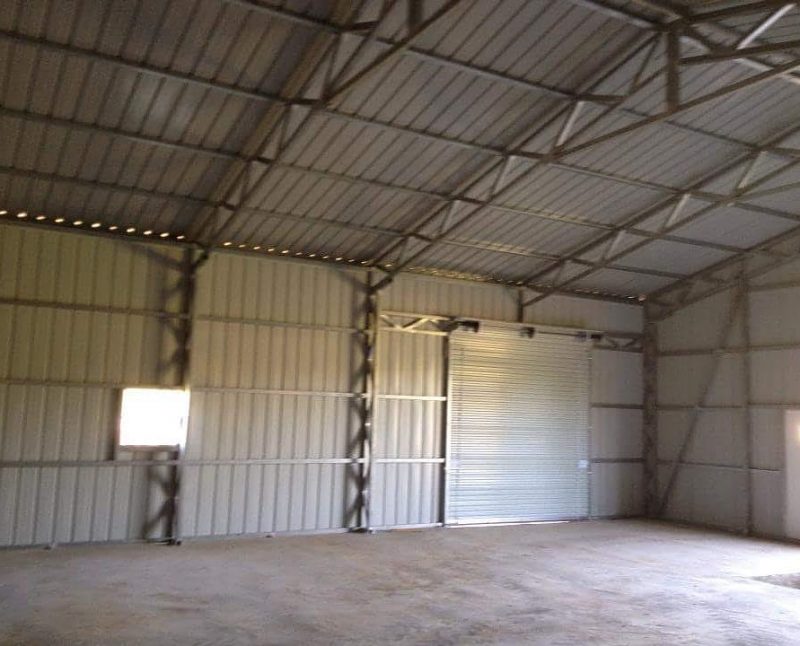 #509 Red Metal Garage with Vertical Roof 40Wx60Lx12H | Elite Metal ...